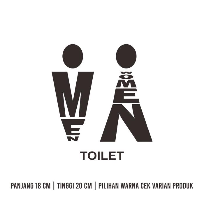 Jual Cutting Stiker Sign Tanda Pintu Toilet WC Kamar Mandi Bahan ...