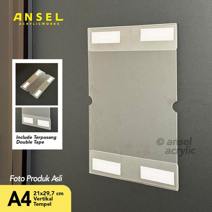 Promo Frame Akrilik Tempel Dinding - Bingkai Brosur Poster Flyer Sign ...