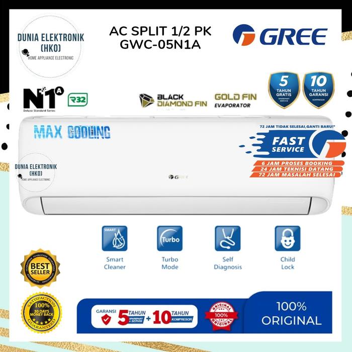Promo Gree GWC-05N1A AC Split 1/2 PK Gree gwc-05n1a gwc05n1a NEW Deluxe Standar Series | Gree ...