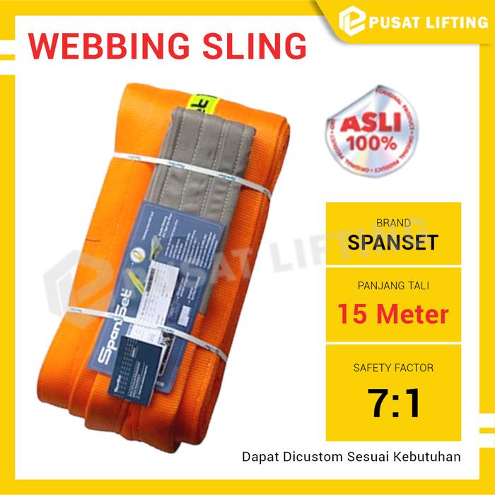 Jual Webbing Sling 10 Ton 15 Meter SPANSET Sling Belt Polyester Safety - Jakarta Barat - Pusat ...