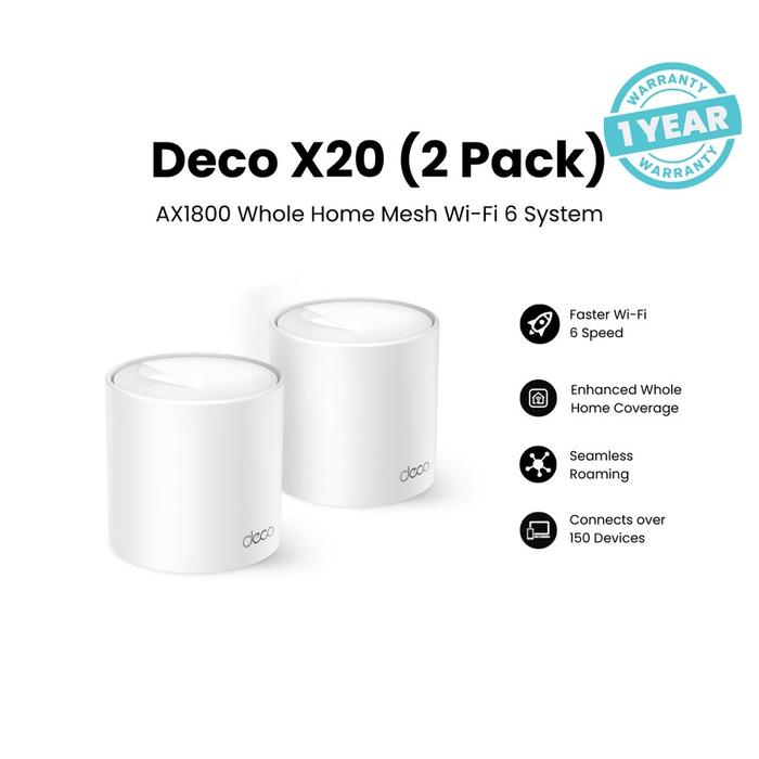 Jual TP-LINK DECO X20 AX1800 WHOLE HOME MESH WI-FI 6 SYSTEM - X20 2 ...