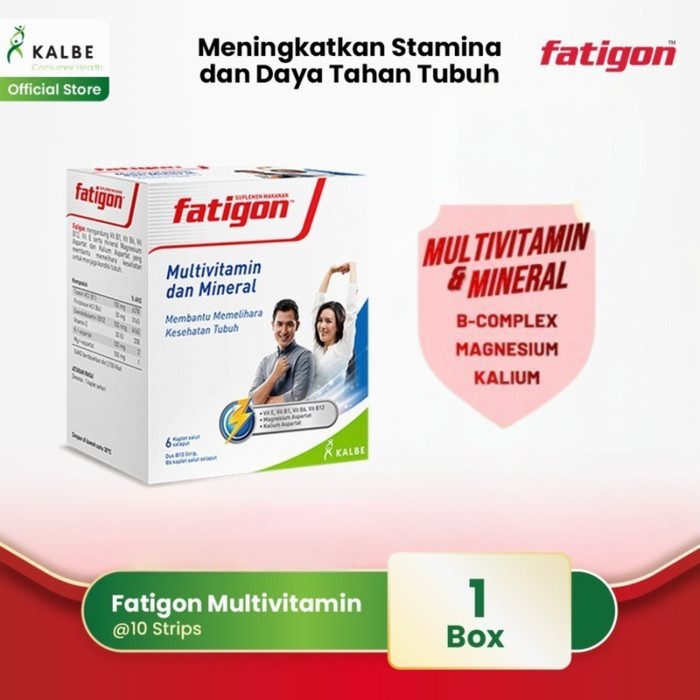 Promo Fatigon Multivitamin 1 Box isi 10 Strip x 6 Kaplet - 1 Box - Kota ...