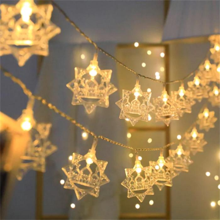 Jual Lampu Hias Ramadhan Bulan Bintang Ukuran 3M 20LED Free Baterai ...