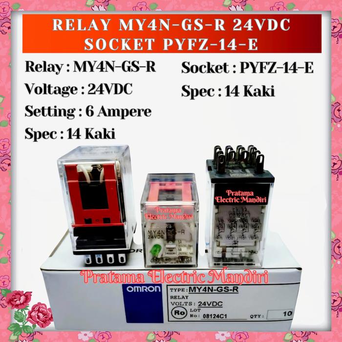 Jual OMRON Relay MY4N-GS MY4N 24VDC 24V dan Socket PYF14A-E ORIGINAL ...