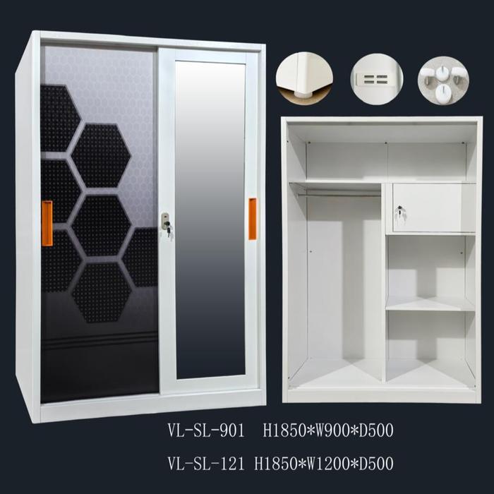 Jual LEMARI PAKAIAN BESI SLIDING 2 PINTU MINIMALIS VL-SL-901 / VL-SL-121 - 120 - Kota Semarang ...
