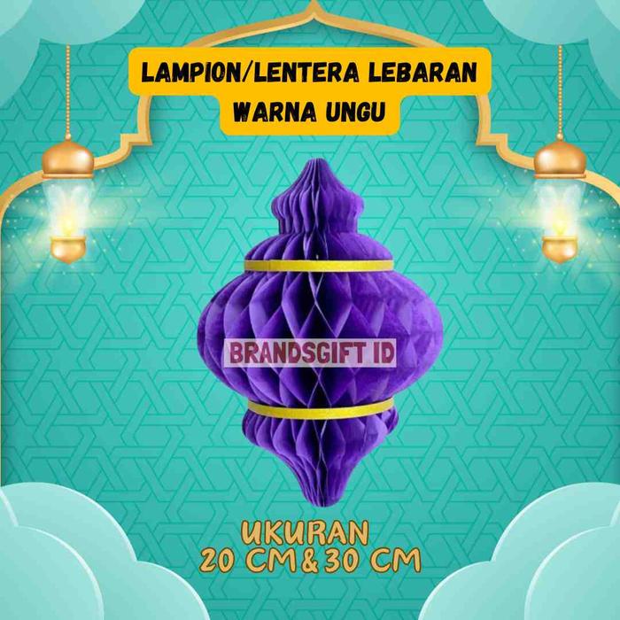 Jual JUMBO ISI 1 LAMPION LIPAT LENTERA HONEYCOMB LEBARAN / LAMPION ...