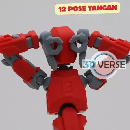 Jual [3DVERSE] Mainan Robot Action Figure Dengan Model 12 Hand Pose ...