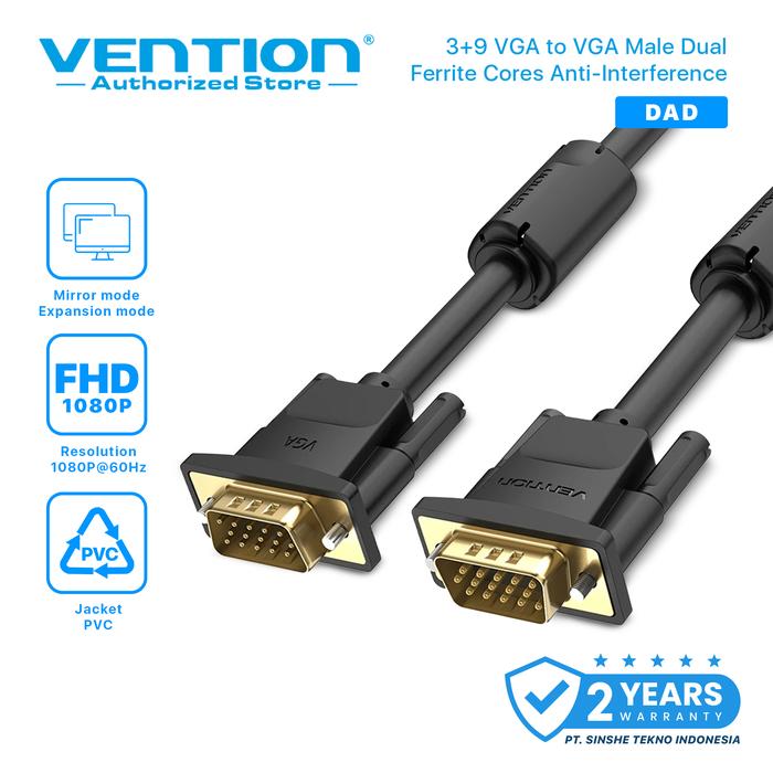 Promo Vention DAE 15M Kabel VGA Male to Male with Ferrite Cores - DAD 3+9 - Jakarta Barat ...
