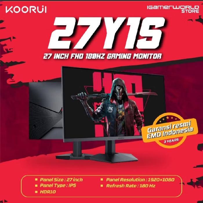 Jual KOORUI 24E3 24 inch FHD GAMING MONITOR 165Hz 1ms GTG IPS PANEL ...