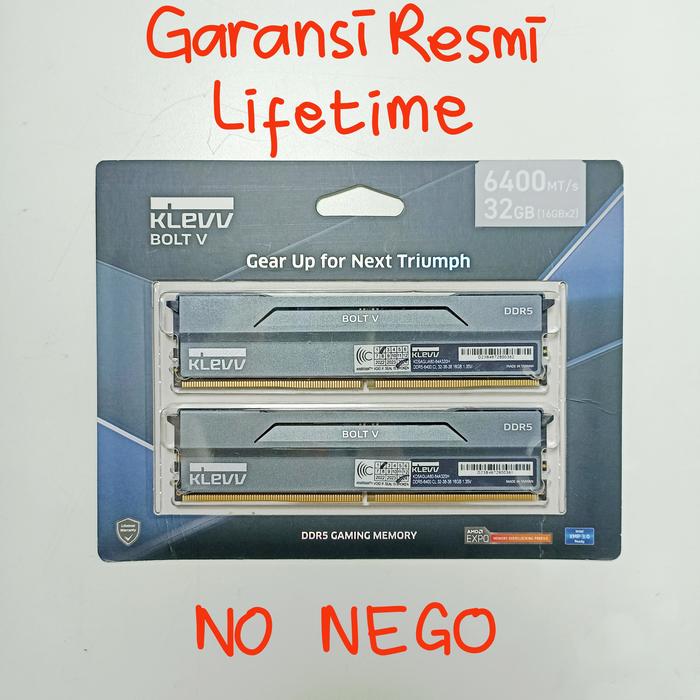 Jual RAM KLEVV BOLT V DDR5 32GB Kit (16GBx2) 6800MHz RAM DDR5 32GB ...