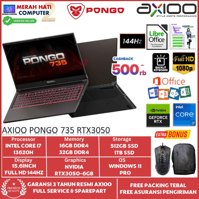 Jual Laptop Gaming Axioo Pongo 750 Intel Core i7 13620H 64GB 1TB Ssd ...