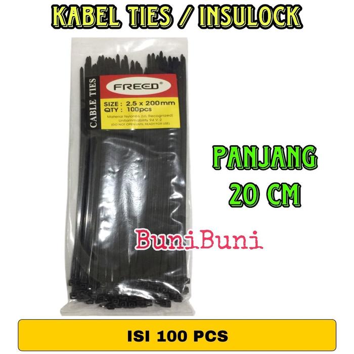 Jual KABEL TIES / INSULOCK / KABEL TIE BAHAN NYLON UKURAN 10 15 20 30 ...