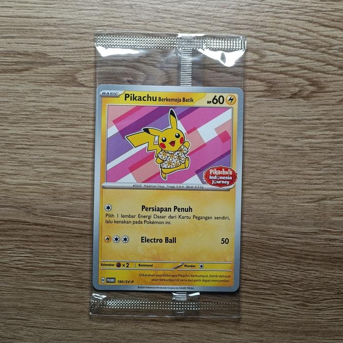 Jual Pikachu Berkemeja Batik PROMO Kartu Pokemon TCG Original Indonesia ...