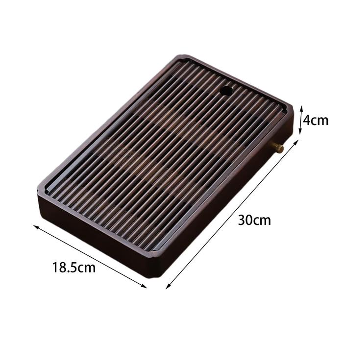 Jual Tatakan Teh Baki Nampan Tray Bambu Klasik Drainase Air Chinese Tea ...