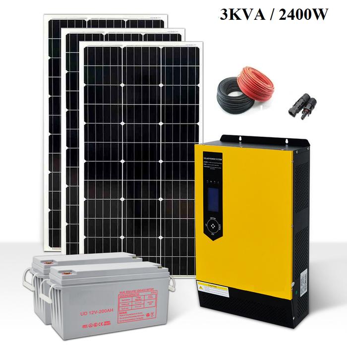 Jual Paket Lengkap panel surya PLTS Off grid inverter pure sine wave ...