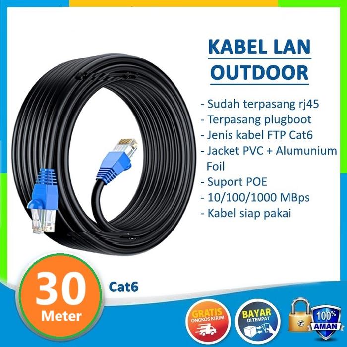 Jual Kabel LAN OUTDOOR STP CAT6 30Meter FTP 30M Outdoor 30 Meter ...