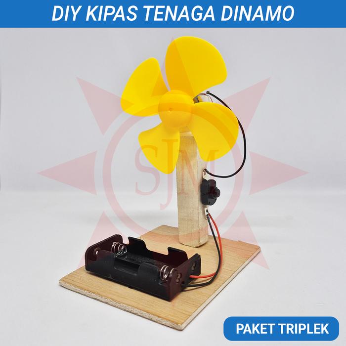 Jual Paket Rangakaian Kipas Mini bertenaga Dinamo Praktek / Sains / DIY ...