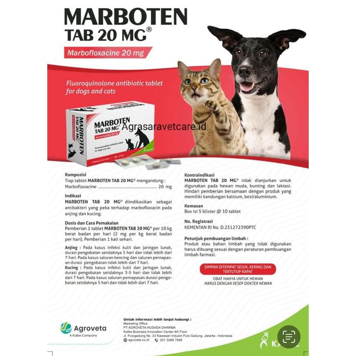 Jual Marboten Tab 20 Mg (1 Tablet)- Alternatif Marbocyl 30 Mg Untuk ...