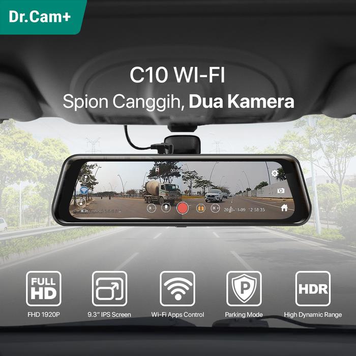 Promo DR.Cam+ C10 Alpha Spion DVR Mobil 9.3" - Streaming Rear View ...