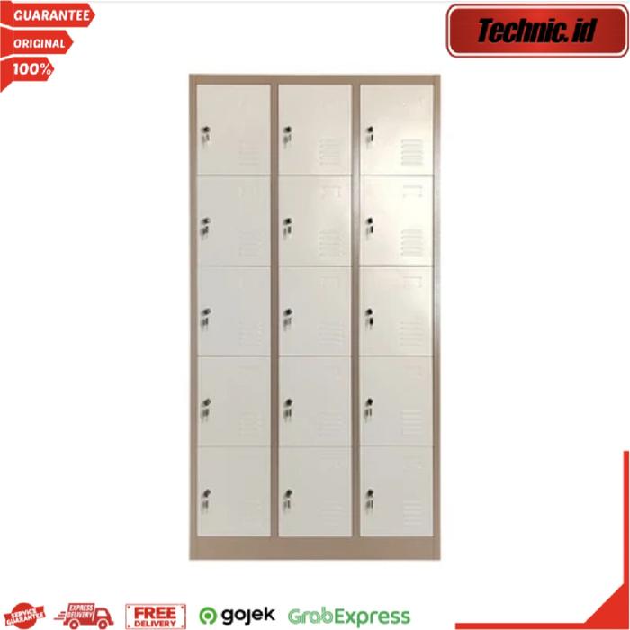 Jual Loker Besi Multi 15 Pintu Cokelat Muda Informa Kiev Locker Cabinet ...
