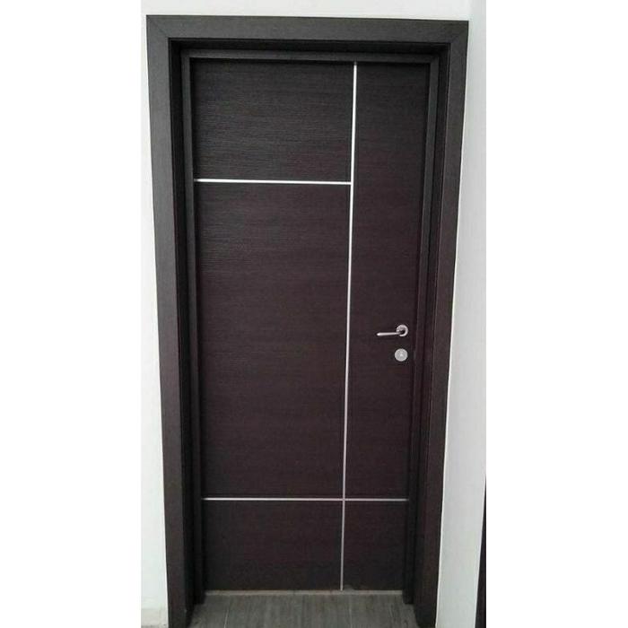 Jual PINTU MINIMALIS SATU SET KUSEN+HANDLE TANGGUNG - Hitam Garis E ...
