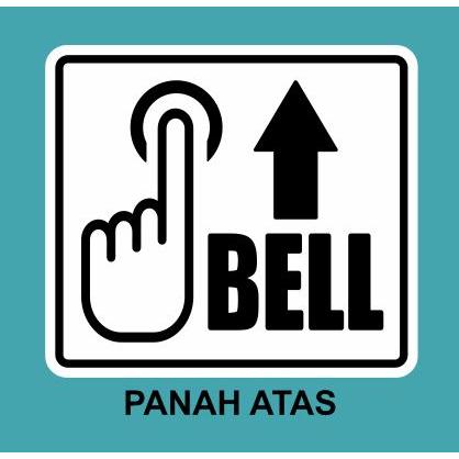Jual CUTTING STICKER BELL PINTU TOMBOL BELL RUMAH PANAH KANAN KIRI DLL ...