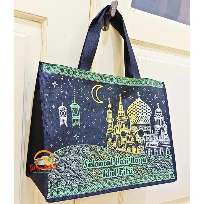 Jual [COD] GRIYA NATURE | Tas Lebaran Idul Fitri Spunbond Miring JUMBO BESAR Muat Sembako Beras ...