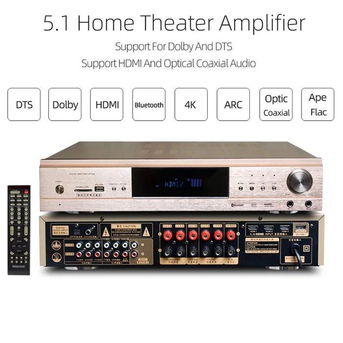 Jual Sale 5.1 Home Theater Power Amplifier AV Receiver HDMI ARC HD ...