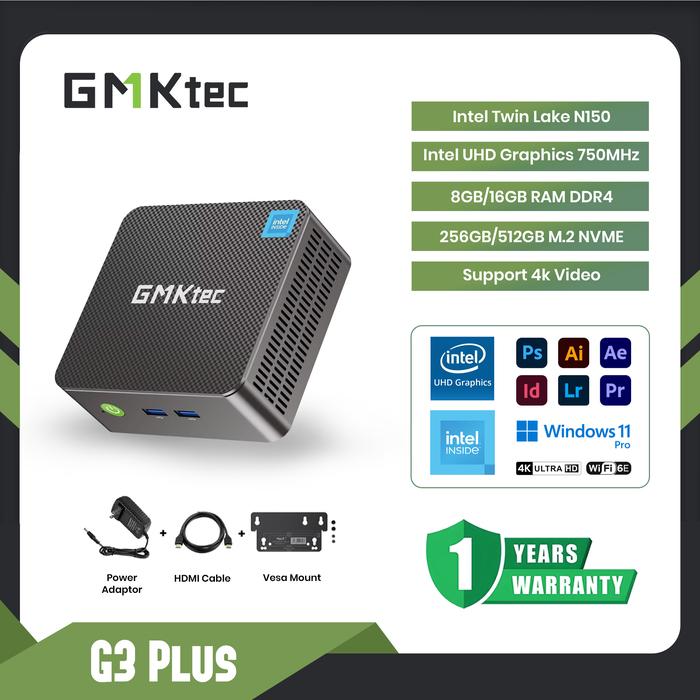Promo GMKtec Nucbox G3 Plus Mini PC Gaming Intel Twin Lake N150 8GB RAM ...