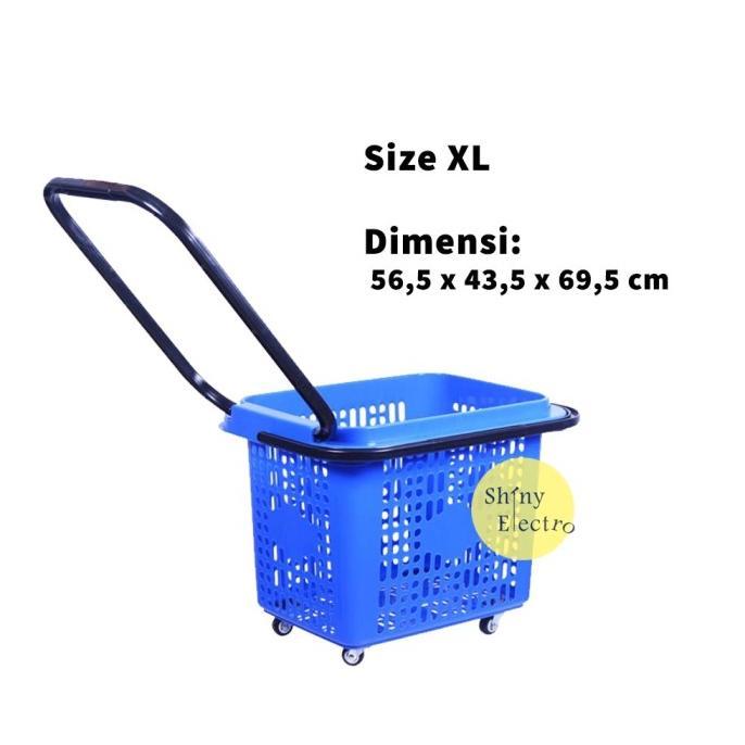 Jual Keranjang Size L XL - Trolley Dorong - Troli Belanja Pasar ...