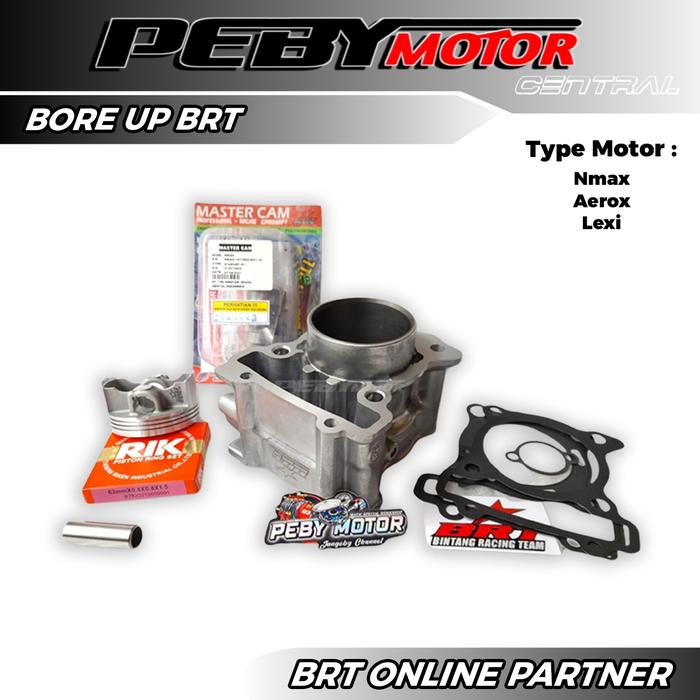 Jual PAKET BORE UP BRT 2 NMAX AEROX LEXI BLOK PISTON BRT CAST IRON ...