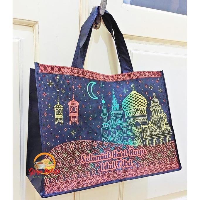 Jual [COD] GRIYA NATURE | Tas Lebaran Idul Fitri Spunbond Miring JUMBO BESAR Muat Sembako Beras ...