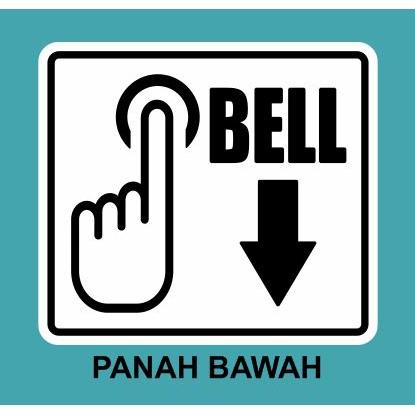 Jual CUTTING STICKER BELL PINTU TOMBOL BELL RUMAH PANAH KANAN KIRI DLL ...