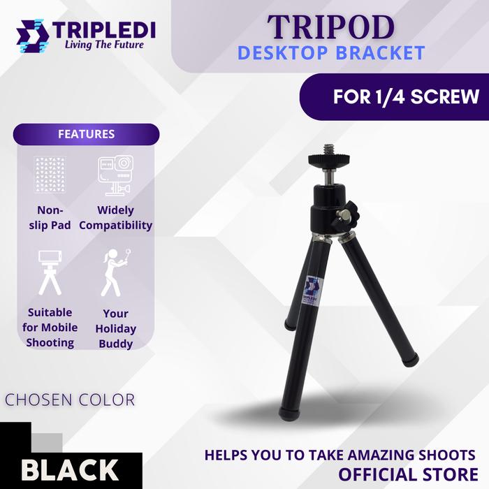 Promo TRIPLEDI Tripod Mini Aluminium Webcam Phone Holder Clamp Mount ...