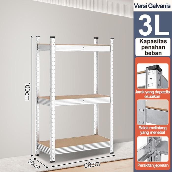 Jual 【Perak】Rak Gudang Rak Rumah Tangga Dalam Ruangan Multi-layer ...