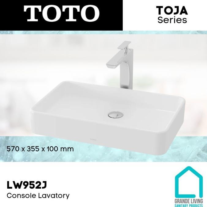 Jual BEST TOTO Console Lavatory LW 952 J Wastafel Meja Keramik LW952J ...