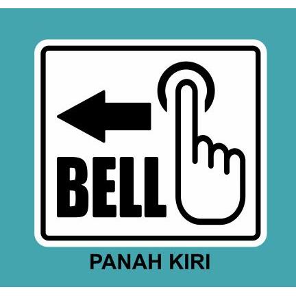 Jual CUTTING STICKER BELL PINTU TOMBOL BELL RUMAH PANAH KANAN KIRI DLL ...
