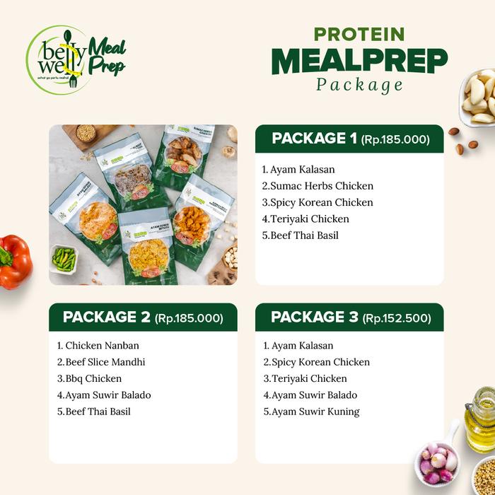 Jual Bellywell - Protein Meal Prep Package (JADETABEK) - Package 2 ...