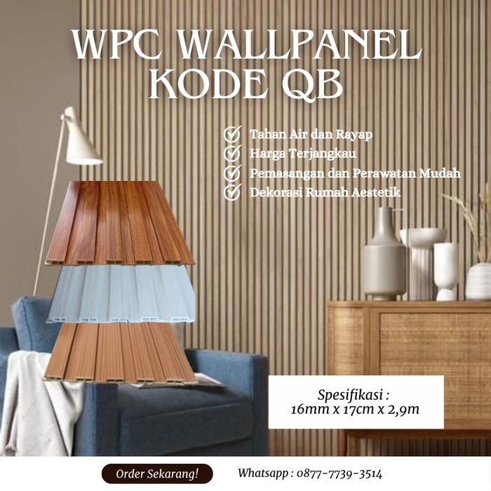 Jual WPC Wall Panel Dinding / Hiasan Dinding YONGHUI Kode QB Panjang 2 ...