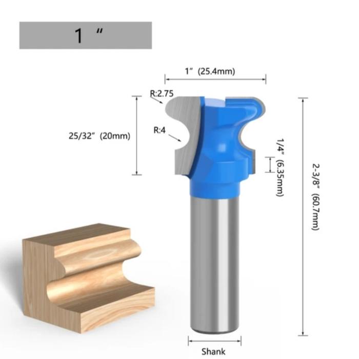 Jual Mata Profil Router Double Finger Joint Bit Shank 1/2 Inch Finger ...