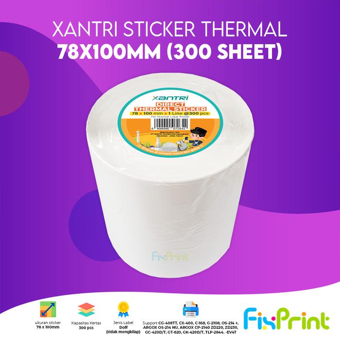 Jual Label Resi Barcode 78 X 100 Mm 1 Roll Kertas Sticker Isi 300pcs ...