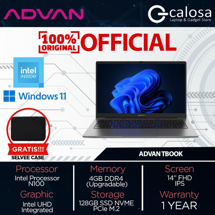 Jual Advan Laptop TBOOK X TRANSFORMER 14 inch Intel N100 4GB / 8GB ...