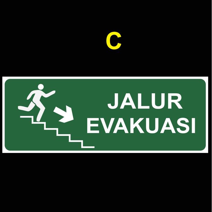 Jual Rambu Jalur Evakuasi / Stiker Jalur Evakuasi /Sticker Rambu Jalur ...