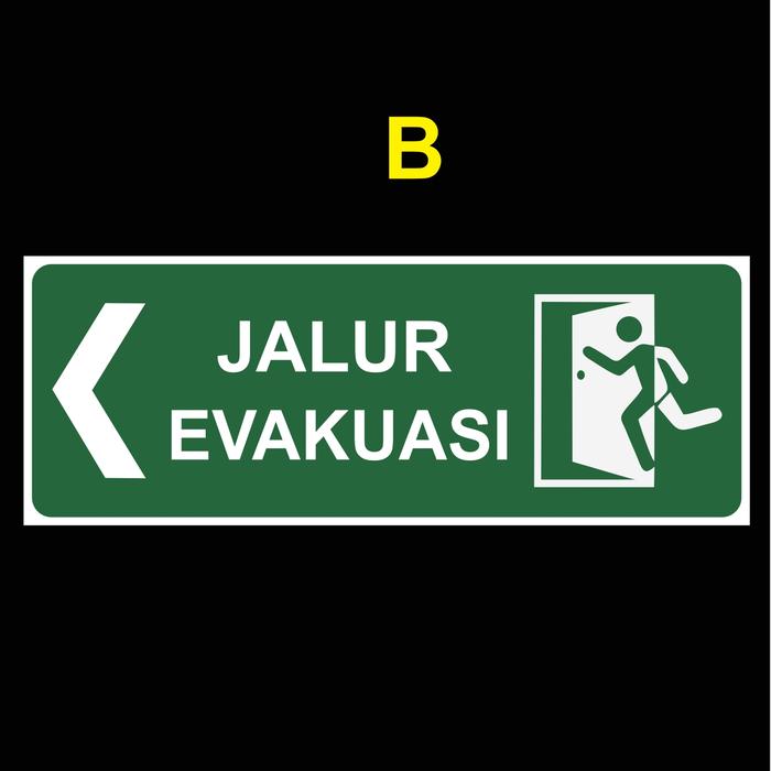 Jual Rambu Jalur Evakuasi / Stiker Jalur Evakuasi /Sticker Rambu Jalur ...