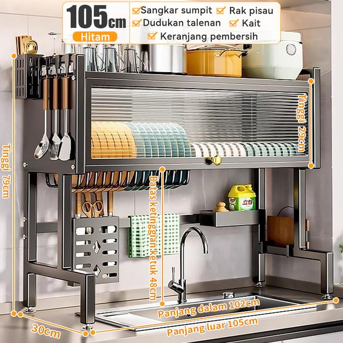 Jual Rak dapur sinki wastafel pintu kabinet rak piring rak pinggan ...
