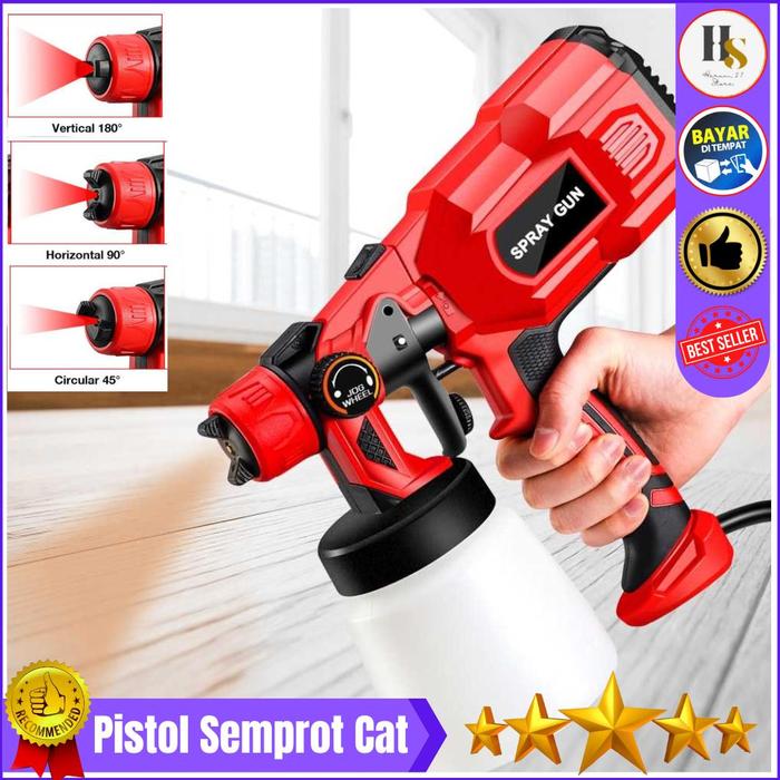 Jual AFABEITA Pistol Semprot Cat Dinding Spray Gun 1.8mm 800ml 550W ...