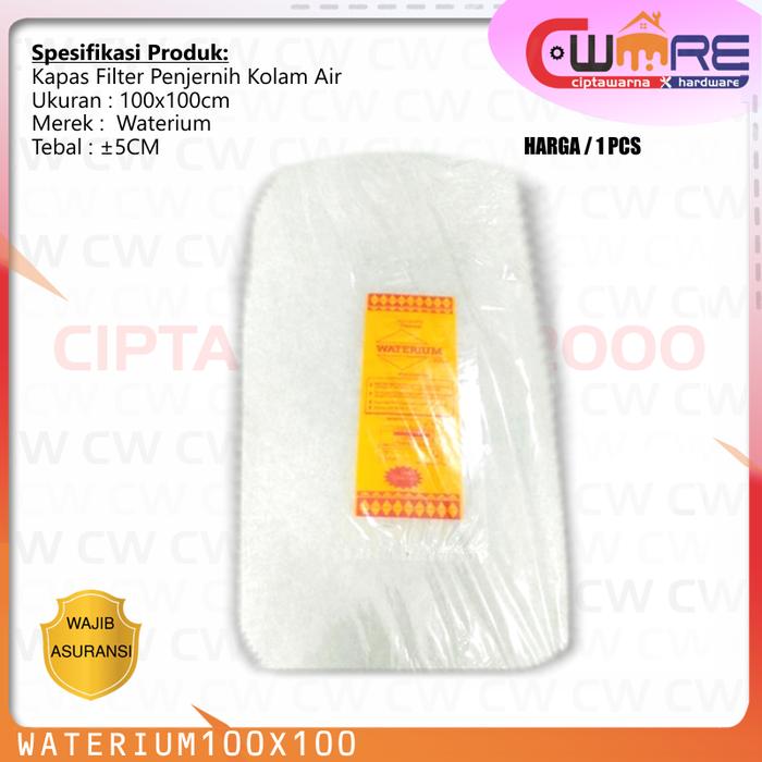 Jual Kapas Busa Filter Waterium 100 X 100 Akuarium Tebal Premium Kapas ...