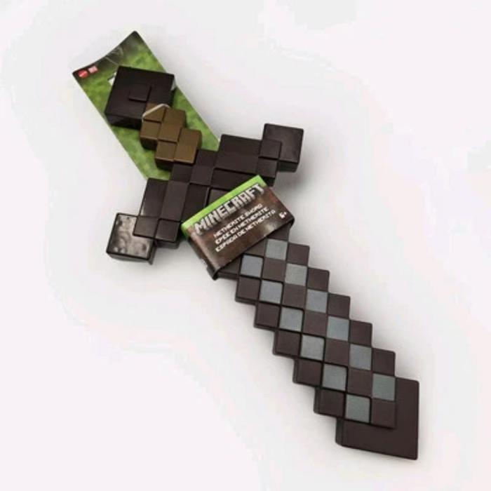 Jual Minecraft role play battle toy with pixelated design gold pickaxe ...