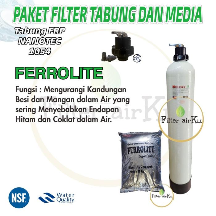 Jual Paket Tabung FRP 1054 + Ferrolite / Manganese Greensand - Filter ...