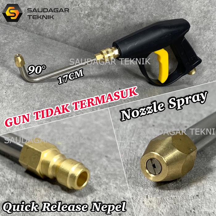 Jual Stik Nozzle Cuci AC Mobil Motor Bengkok LURUS 17cm 35cm Quick ...